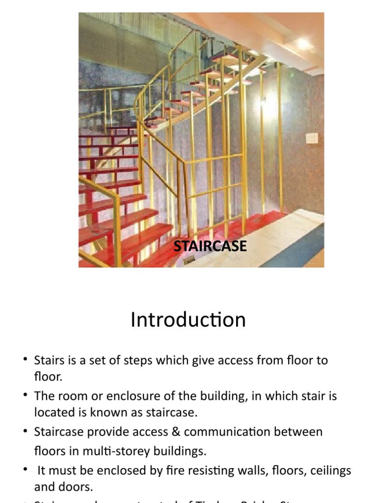 Introduction To Stairs | PDF | Stairs | Civil Engineering