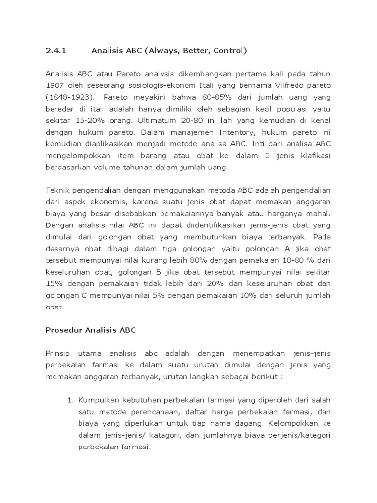 Analisa VEN DAN ABC | PDF