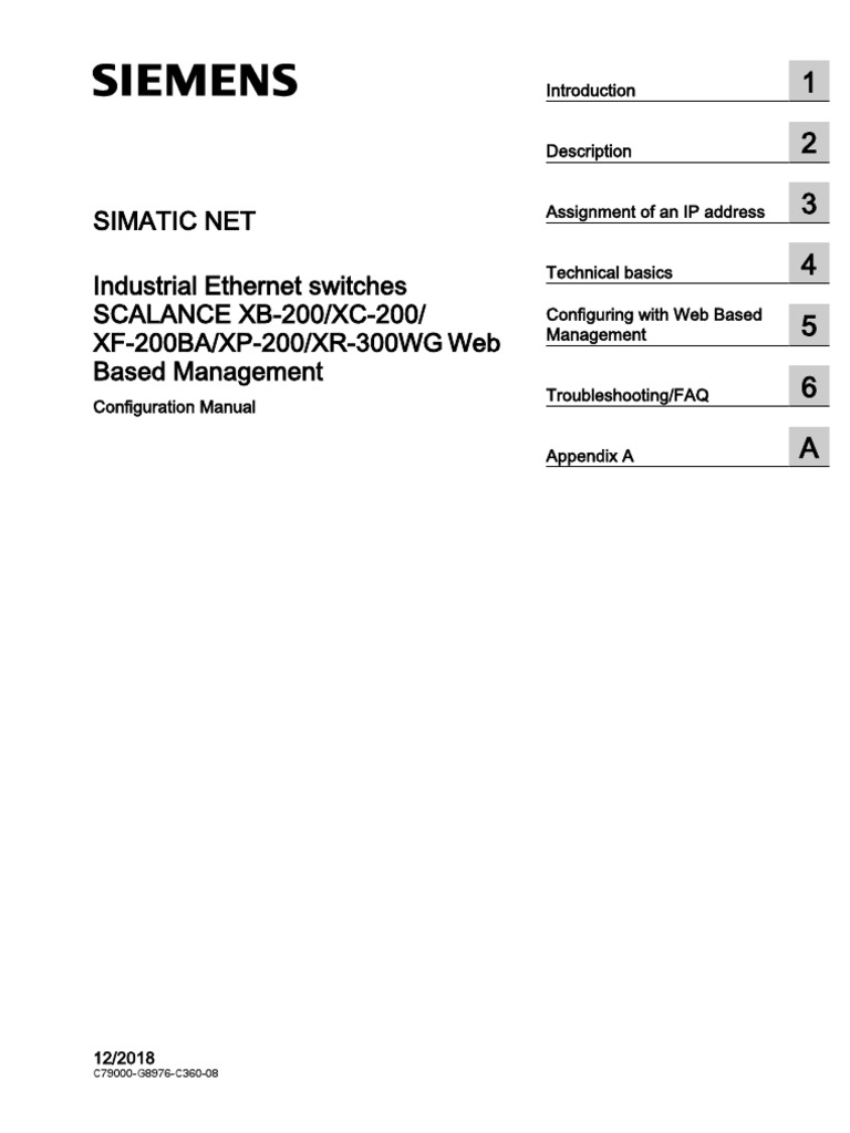 PH - Scalance XB 200 XC 200 XF 200ba XP 200 XR 300WG WBM - 76 | PDF ...