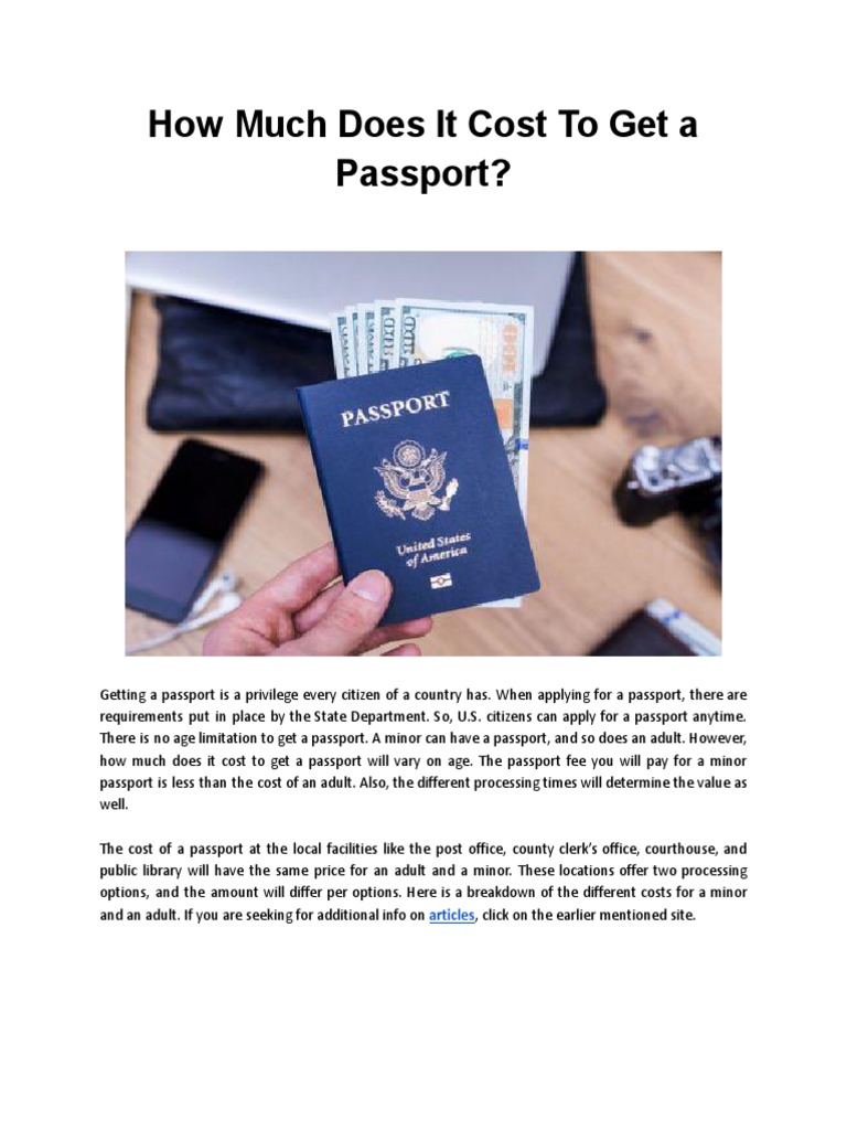 How Much Does It Cost To Get A Passport | PDF | Fee | Passport