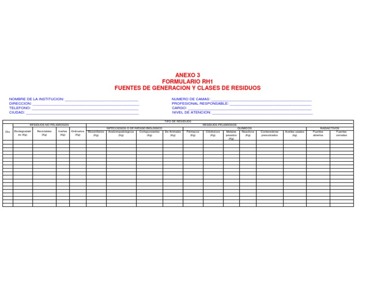 Formatos RH1 y RH2-1 | PDF