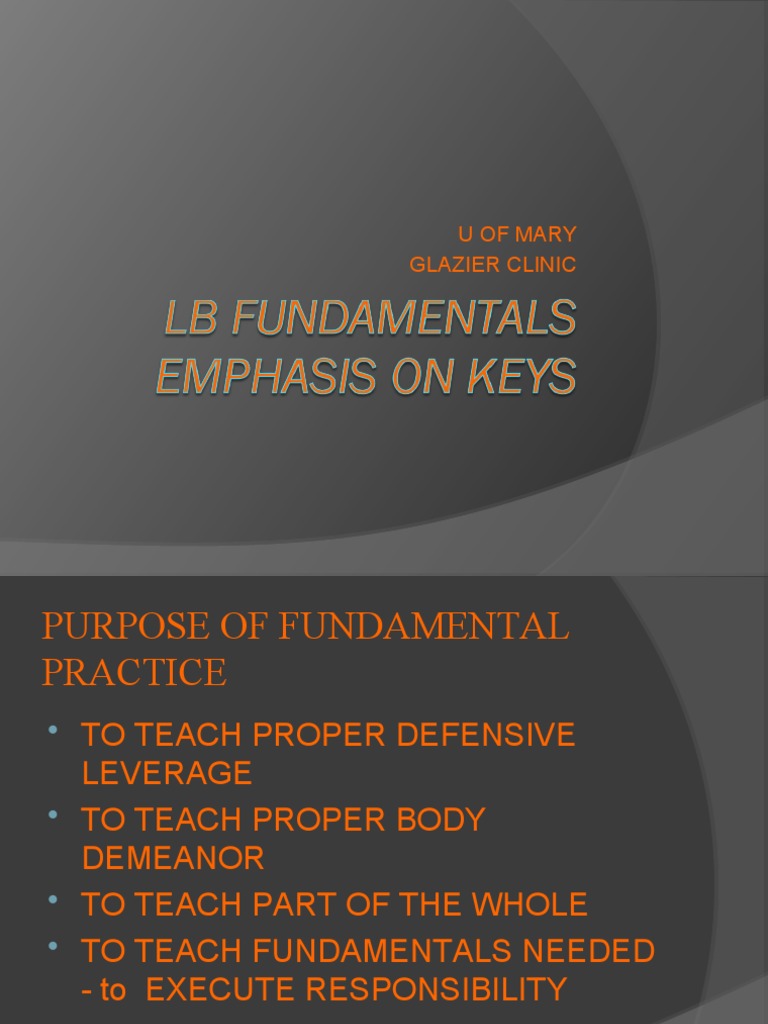Univ. of Mary 3-4 LB Fundamentals | PDF | American Football | Team Sports