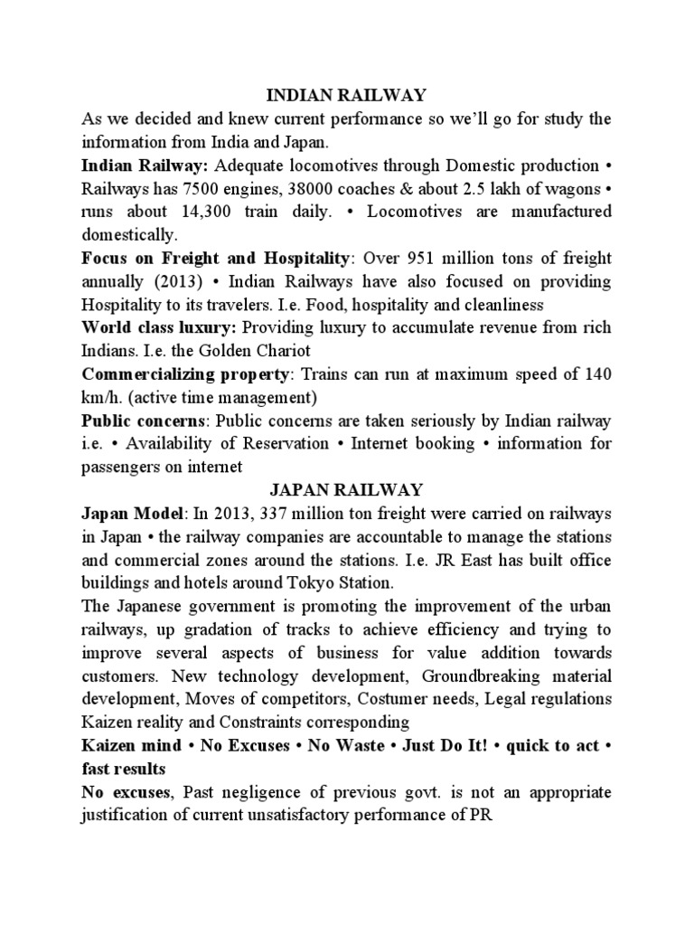 Indian Railway | PDF | Rail Transport | Train