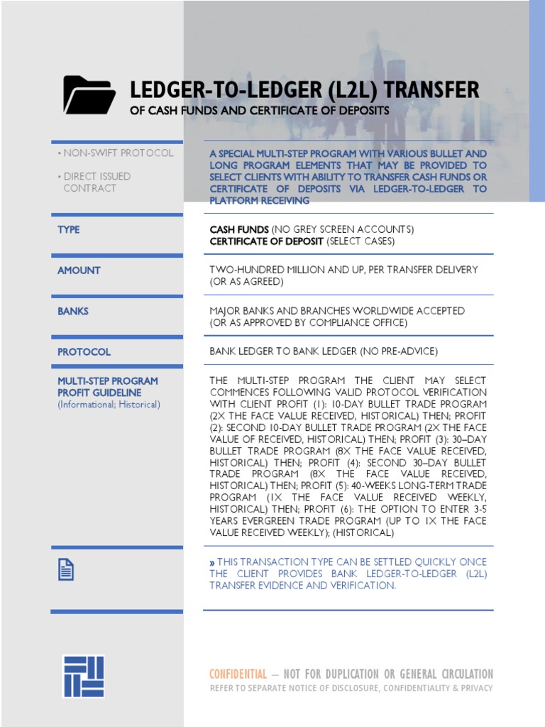 LEDGER TO LEDGER Confidential Memo Programming Overview Jan Feb 2020 ...