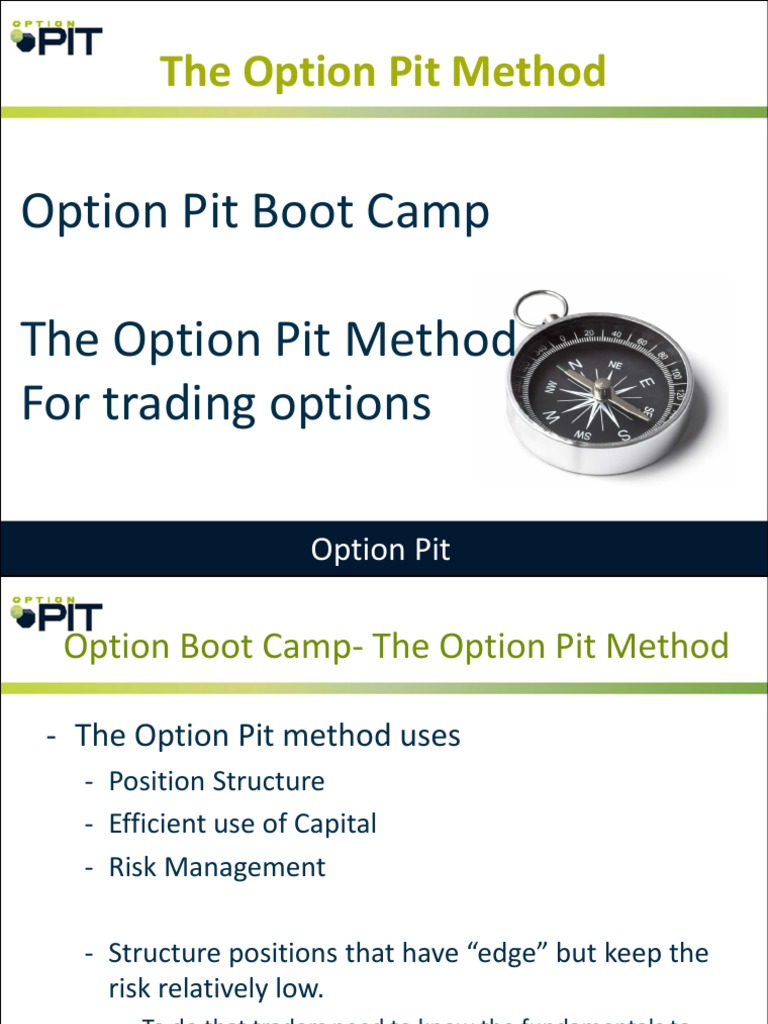 Option Pit Boot Camp The Option Pit Method For Trading Options | PDF ...