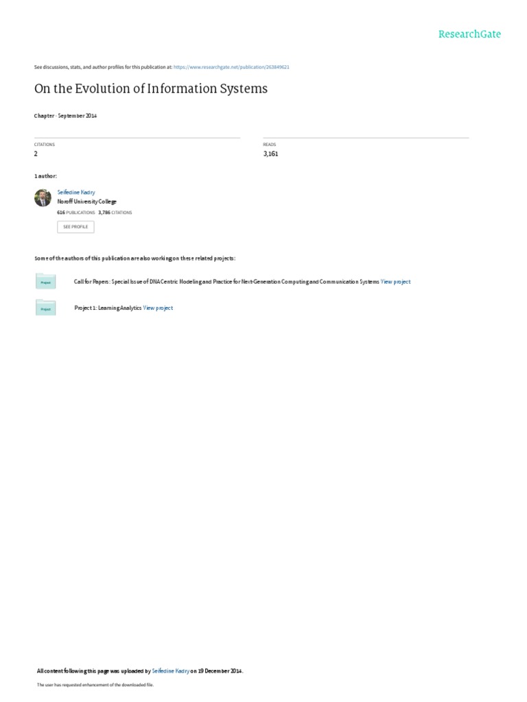 The Evolution of Information Systems: From Humble Tools to Essential ...