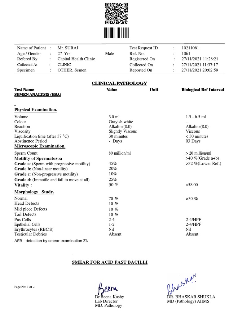 Suraj Lab Report | PDF | Medical Specialties | Clinical Medicine