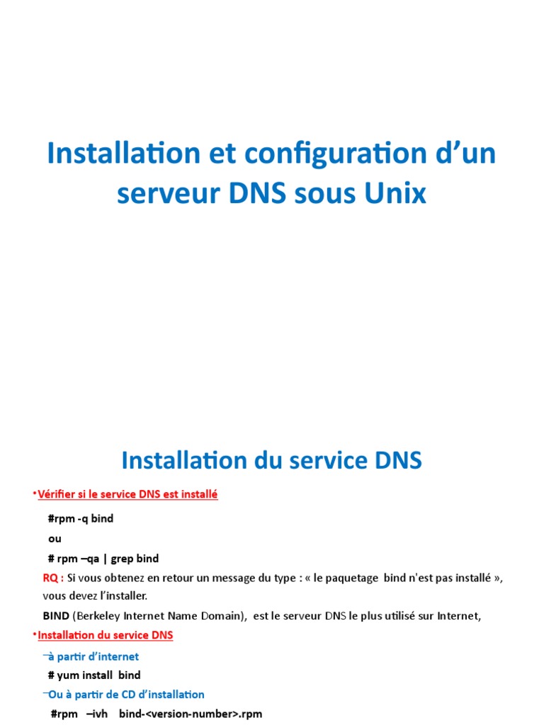 Partie3-Installation Et Configuration D'un Serveur DNS Sous Unix | PDF ...