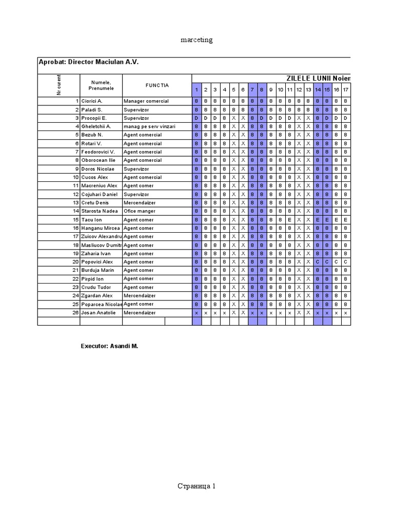 Tabele de Pontaj | PDF