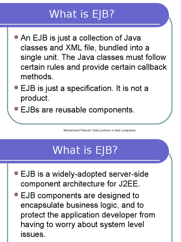 Aravind Vinnakota EJB Architecture | PDF | Enterprise Java Beans ...