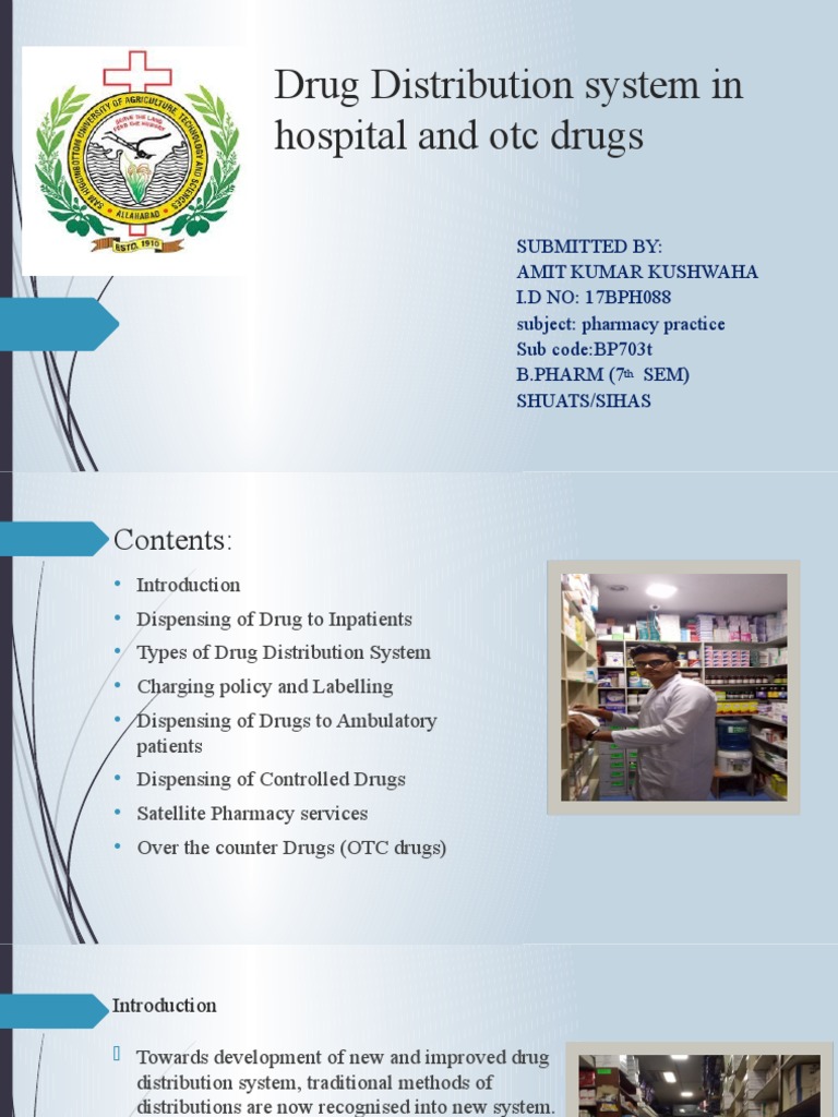 Drug Distribution System in Hospital | PDF | Pharmacy | Medical ...