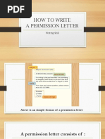 Permission Letter Writing Guide | PDF