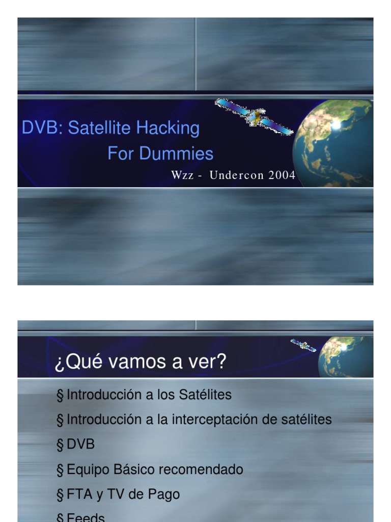 UC0x08 DVB Satellite Hacking | PDF | Satélite de Comunicaciones ...
