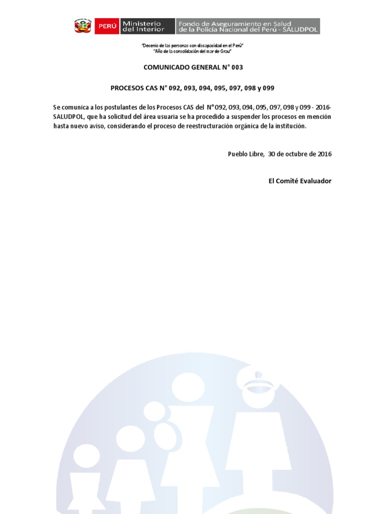 Comunicado 003 | PDF