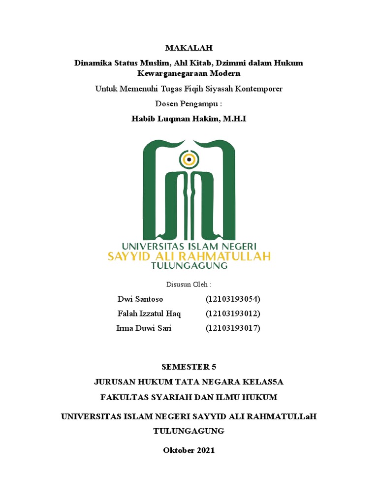 Makalah Kel. 6 Fiqh Siyasah Kontemporer Fix | PDF
