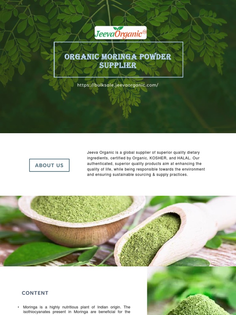 Organic Moringa Powder Supplier USA | PDF