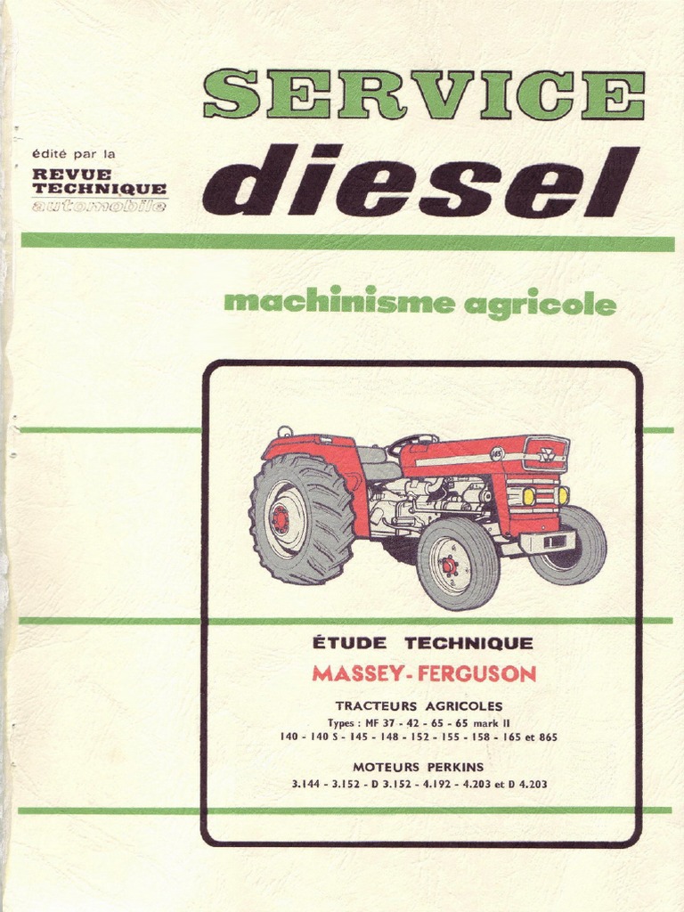 Tracteurs - 2 - MF 135 140 148 152 158 168 188 - Manuel - Atelier | PDF