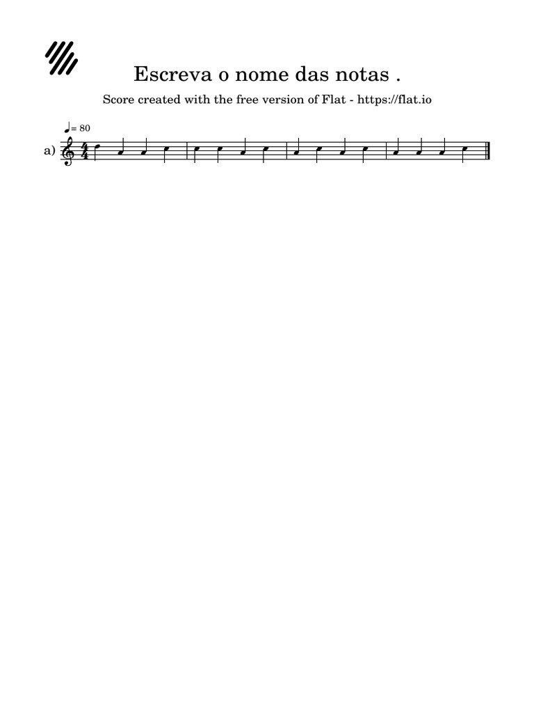 Escreva o Nome Das Notas . | PDF