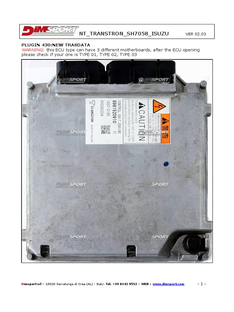NT Transtron SH7058 Isuzu 1033 | PDF | Electrical Connector | Equipment