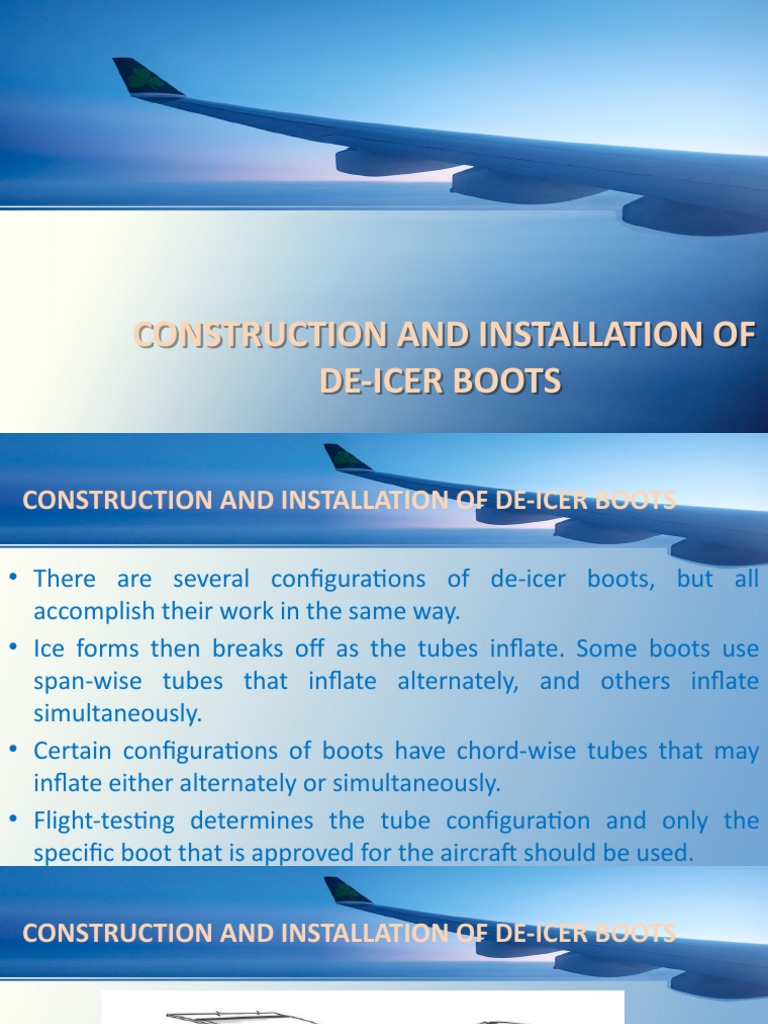 Construction and Installation of De-Icer Boots | PDF | Screw | Adhesive