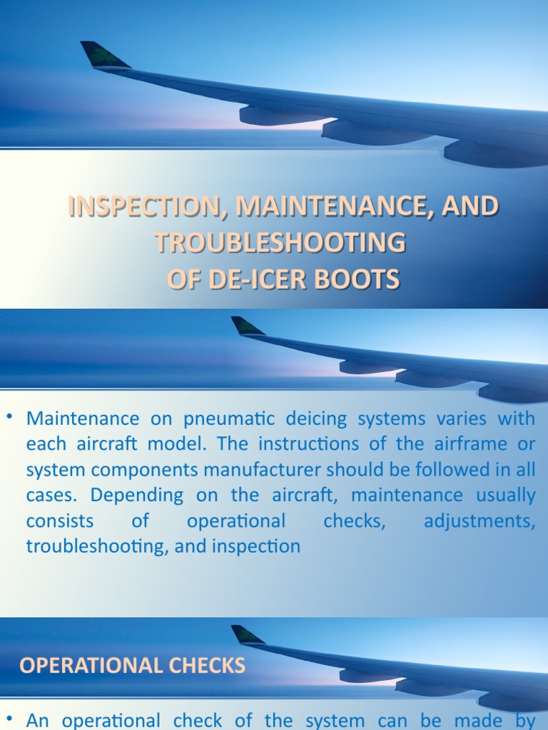 Inspection, Maintenance, and Troubleshooting of De-Icer Boots ...