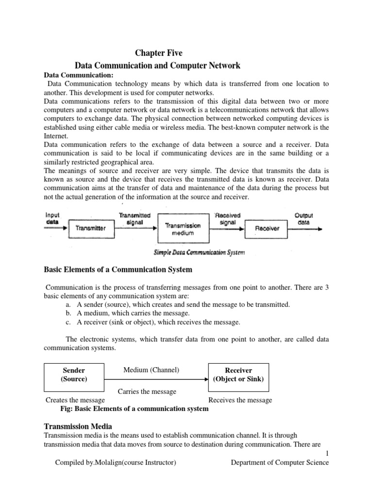 CHAPTER 5 Data Communication and Computer Network | Download Free PDF ...