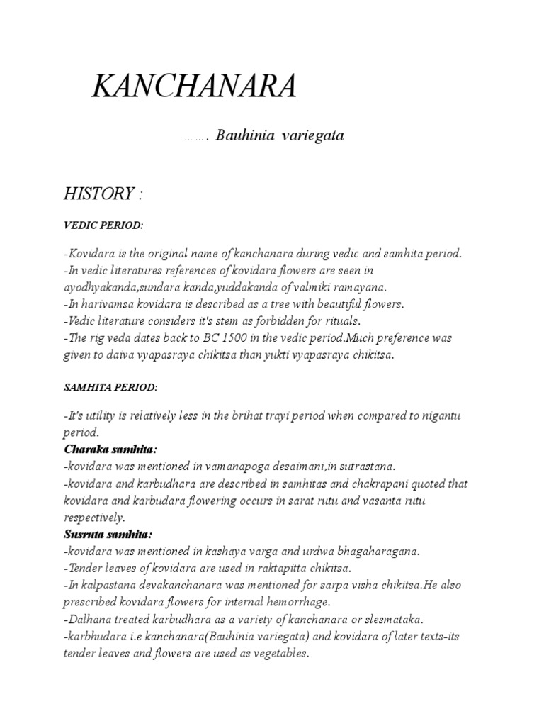 Kanchanara Compilation by Pavan Patil | PDF | Ayurveda | Botany