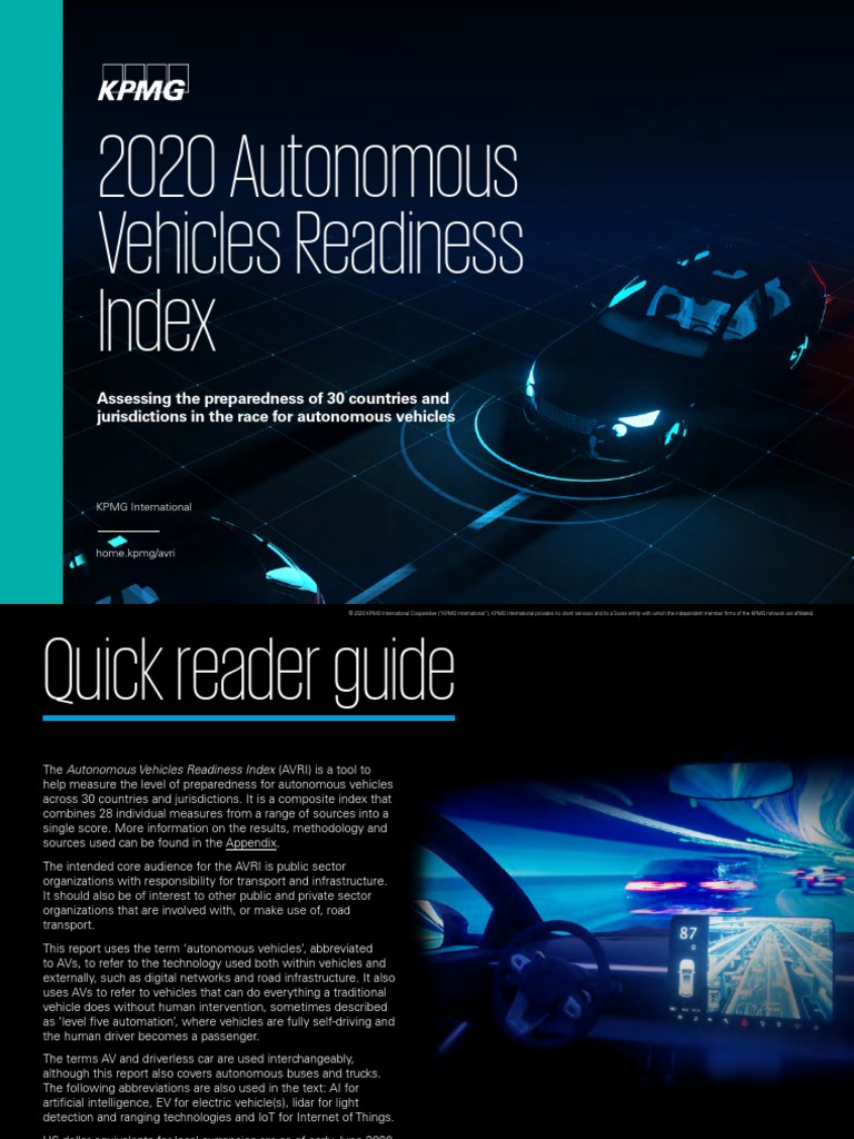 2020 KPMG Autonomous Vehicles Readiness Index | PDF | Traffic | Transport