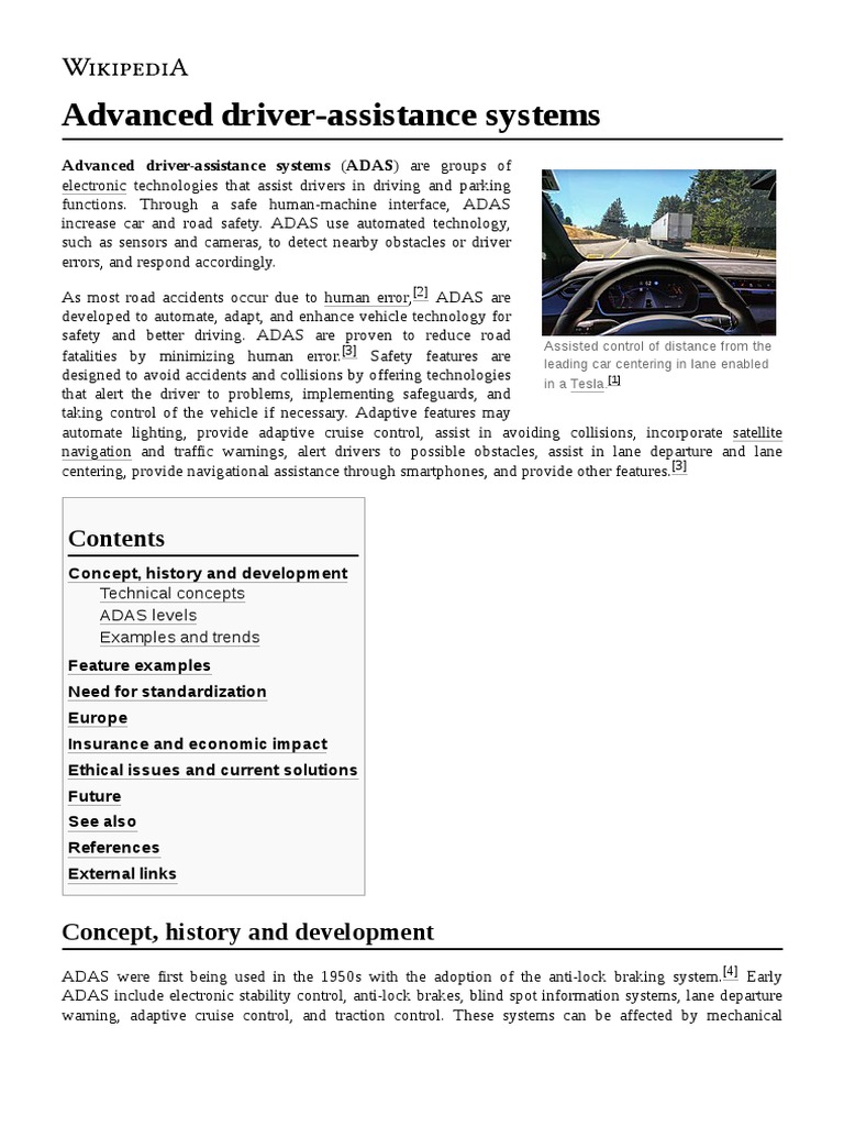 Advanced Driver-Assistance Systems | PDF | Automotive Technologies ...