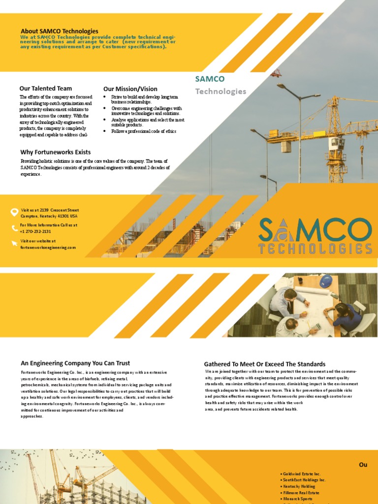 Engineering Company Bi-Fold Brochure A4 | PDF | Engineering | Economies