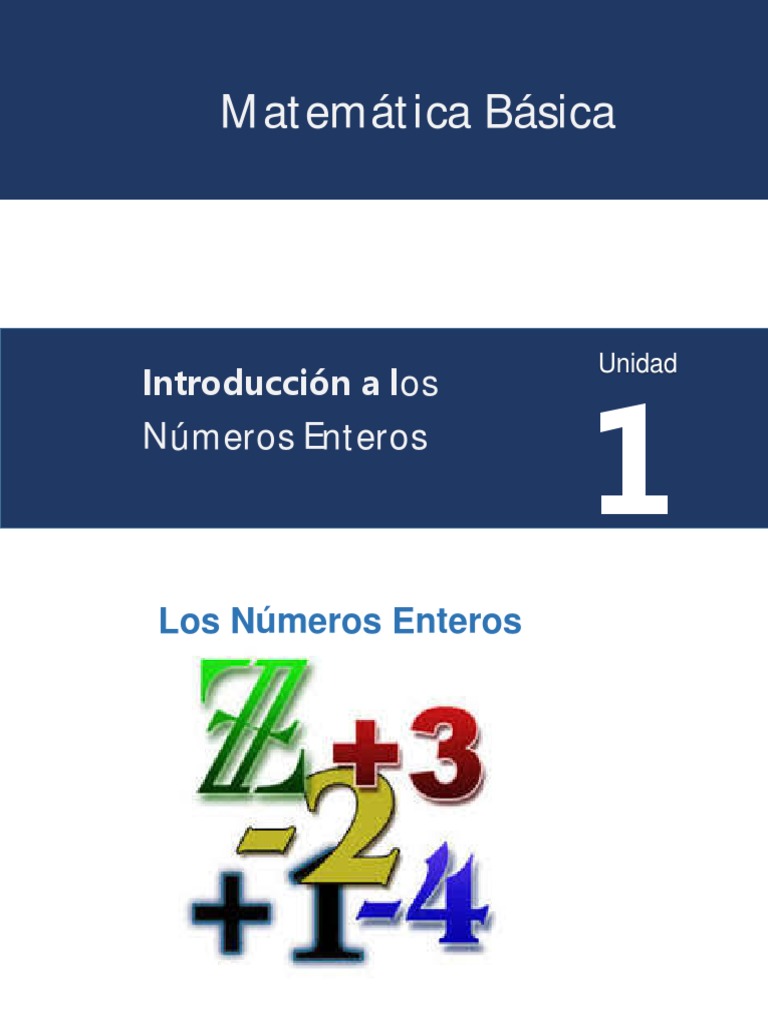 Introducción a los Números Enteros | PDF | Entero | Sustracción