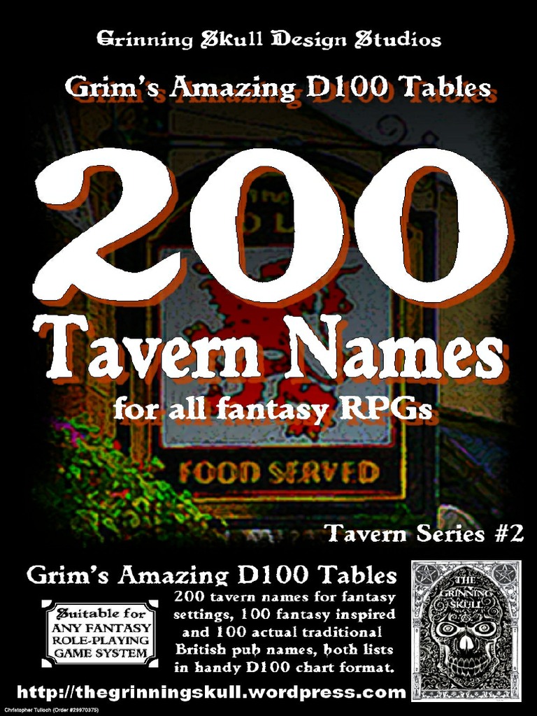 200 Tavern Names For All Fantasy RPGs | PDF | Role Playing Games
