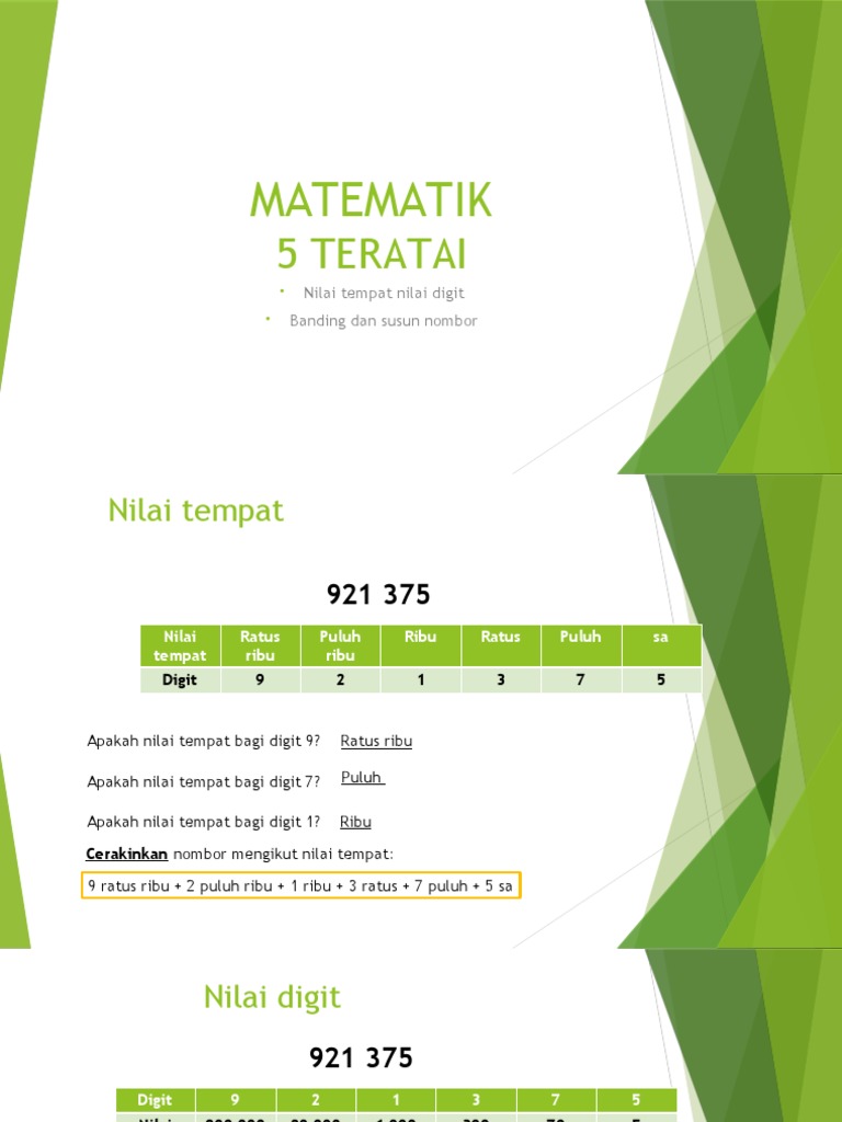 Nilai Tempat Nilai Digit | PDF