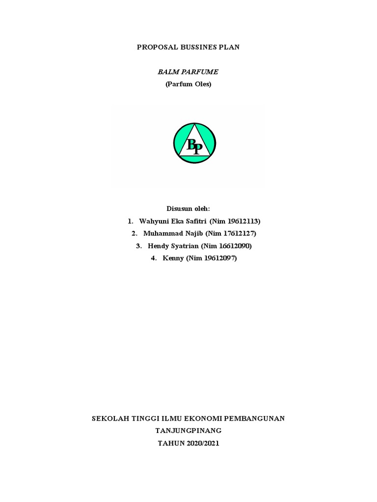 Proposal Bisnis Balm Parfum Oles | PDF