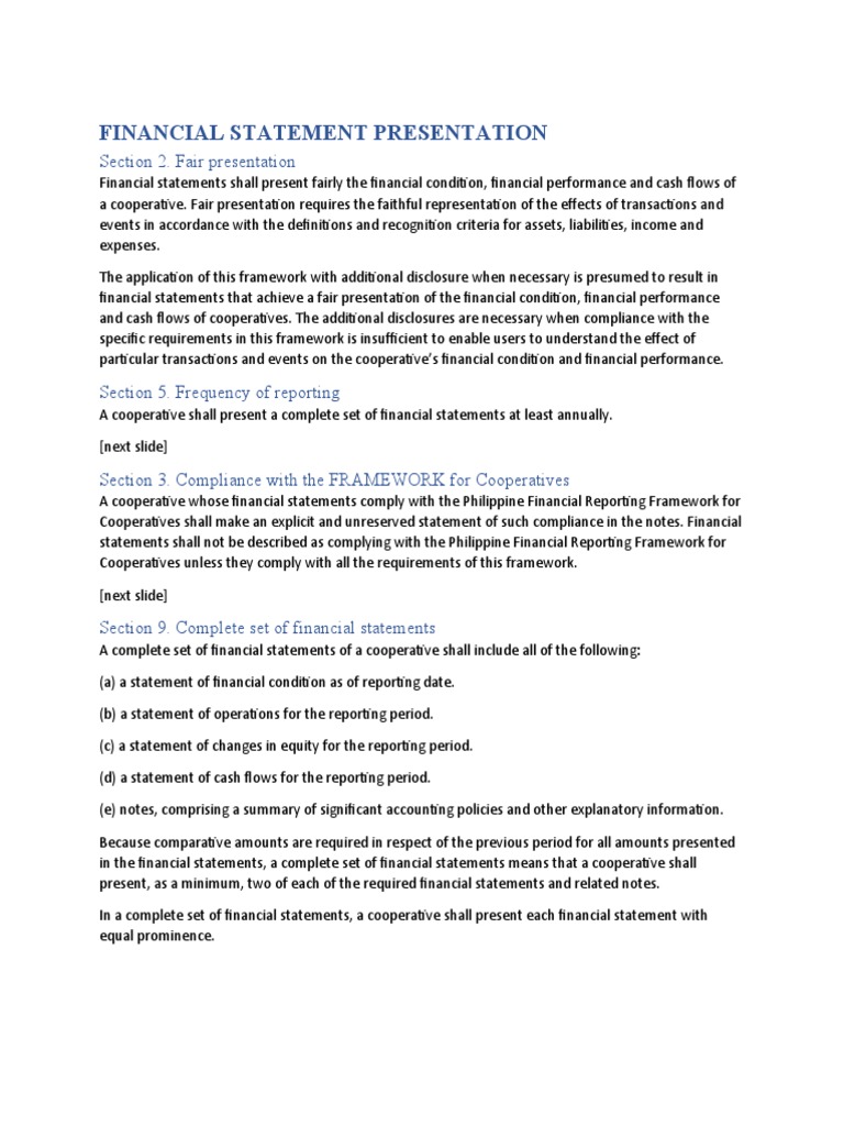 Financial Statement Presentation | PDF | Financial Statement ...