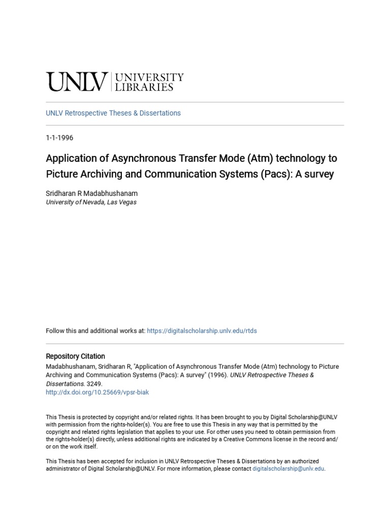 Application of Asynchronous Transfer Mode (Atm) Technology To Pic | PDF | Computer Network ...