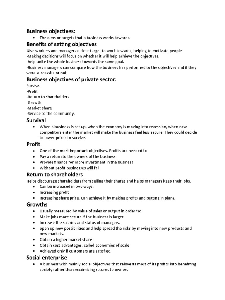 Understanding Business Objectives and Stakeholders | PDF | Business ...