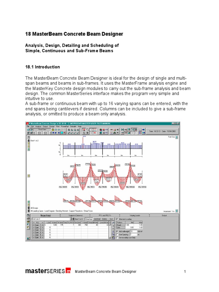 18 MasterBeam Concrete Beam Designer | Download Free PDF | Beam ...