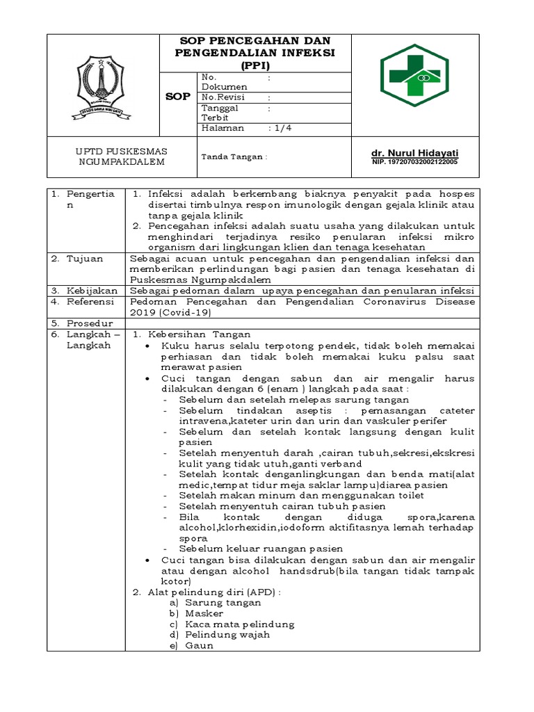 Sop Ppi Puskesmas | PDF