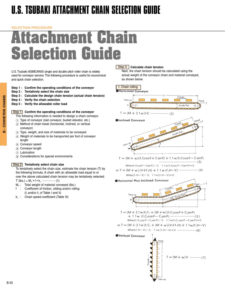 Attachment Chain Selection Guide | PDF | Corrosion | Stainless Steel