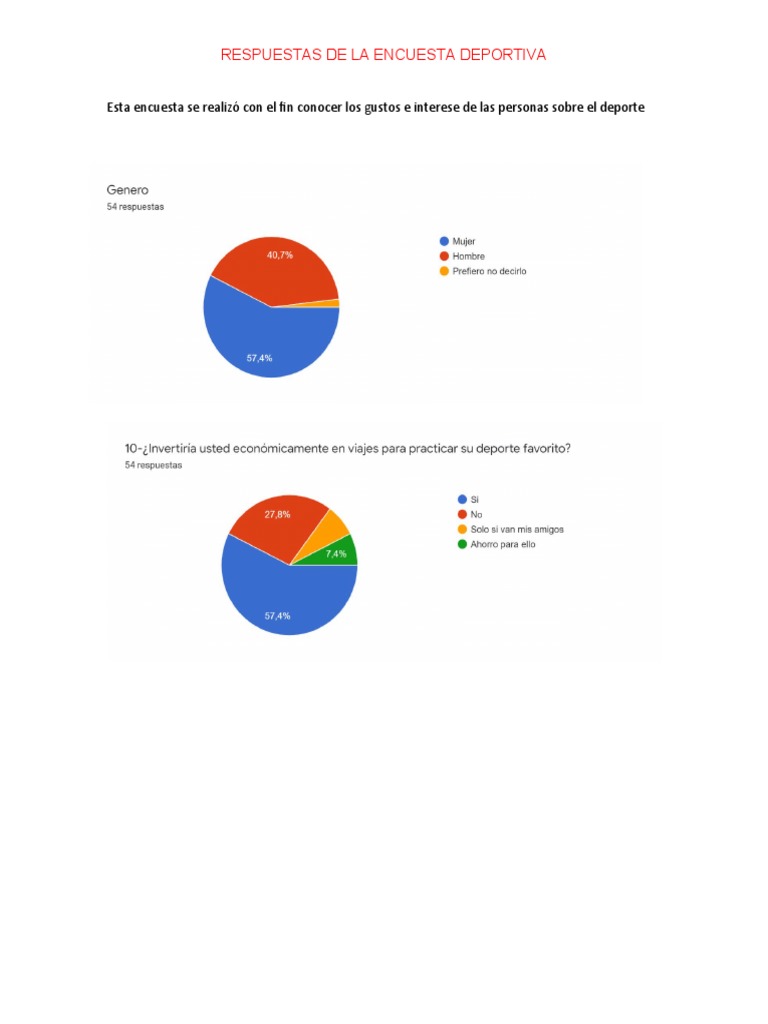 Encuesta Deportiva | PDF | Deportes y actividades al aire libre