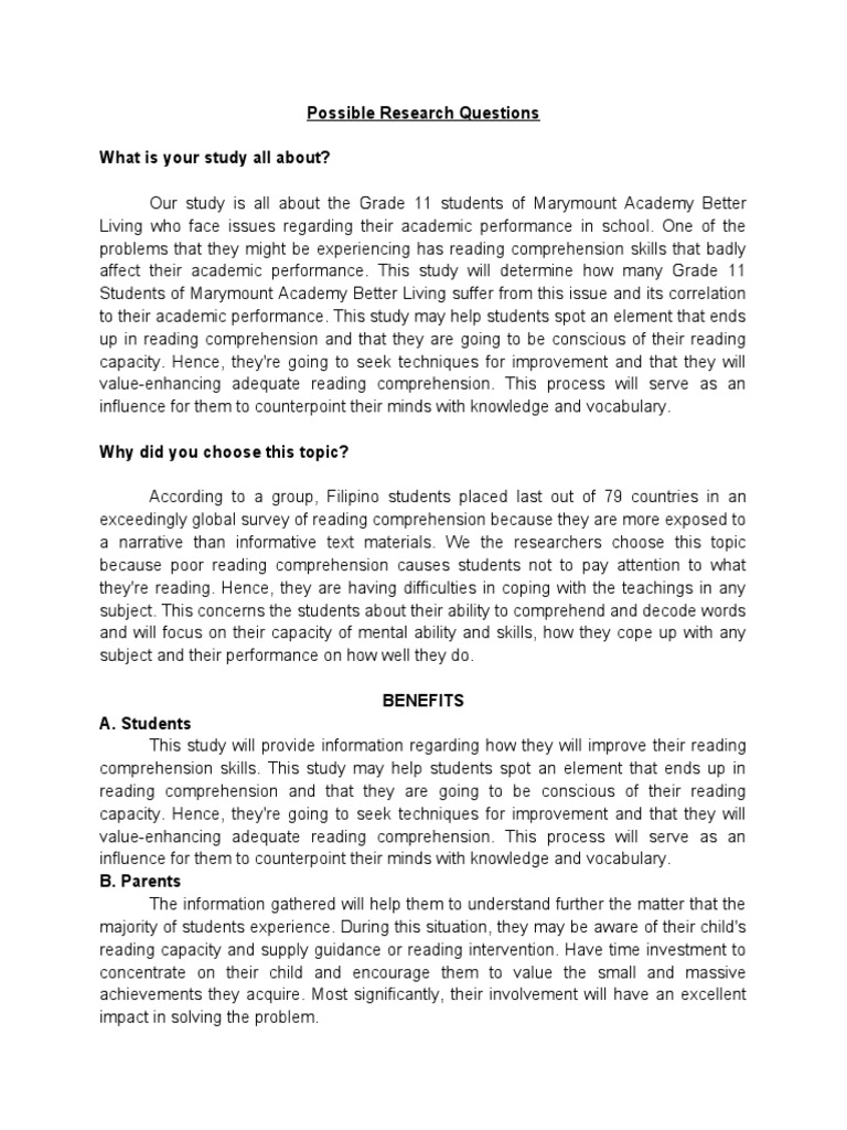Improving Grade 11 Reading Comprehension | PDF | Reading Comprehension ...