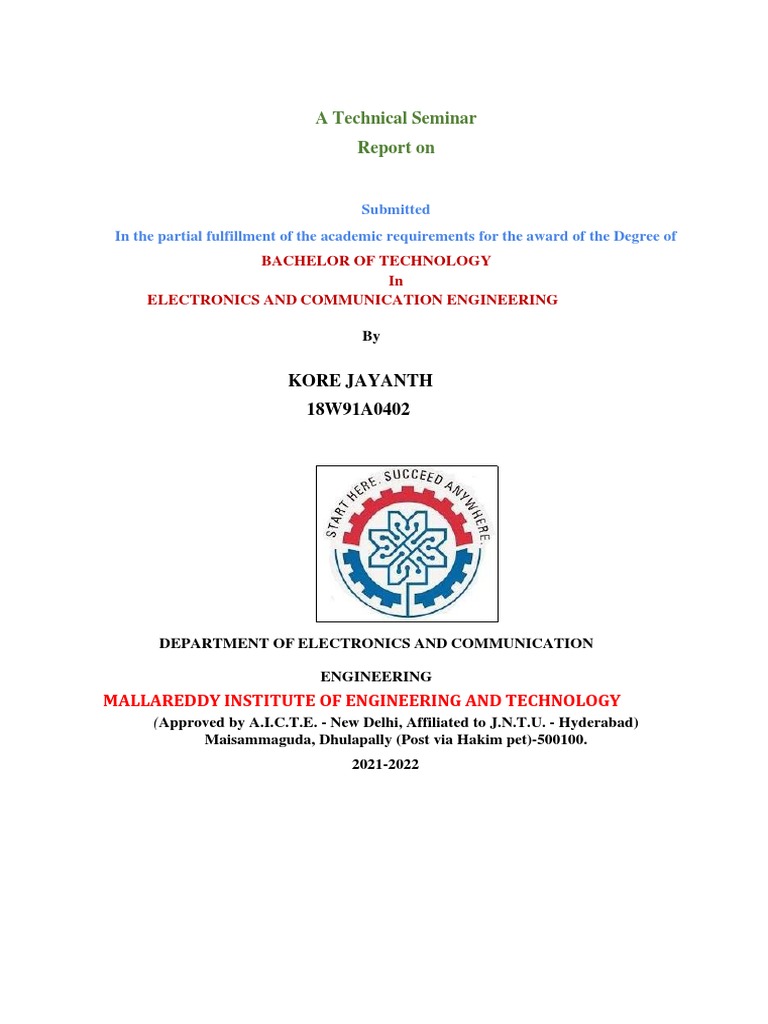 Jayanth Seminar Report FIN | PDF | Laser | Last Mile