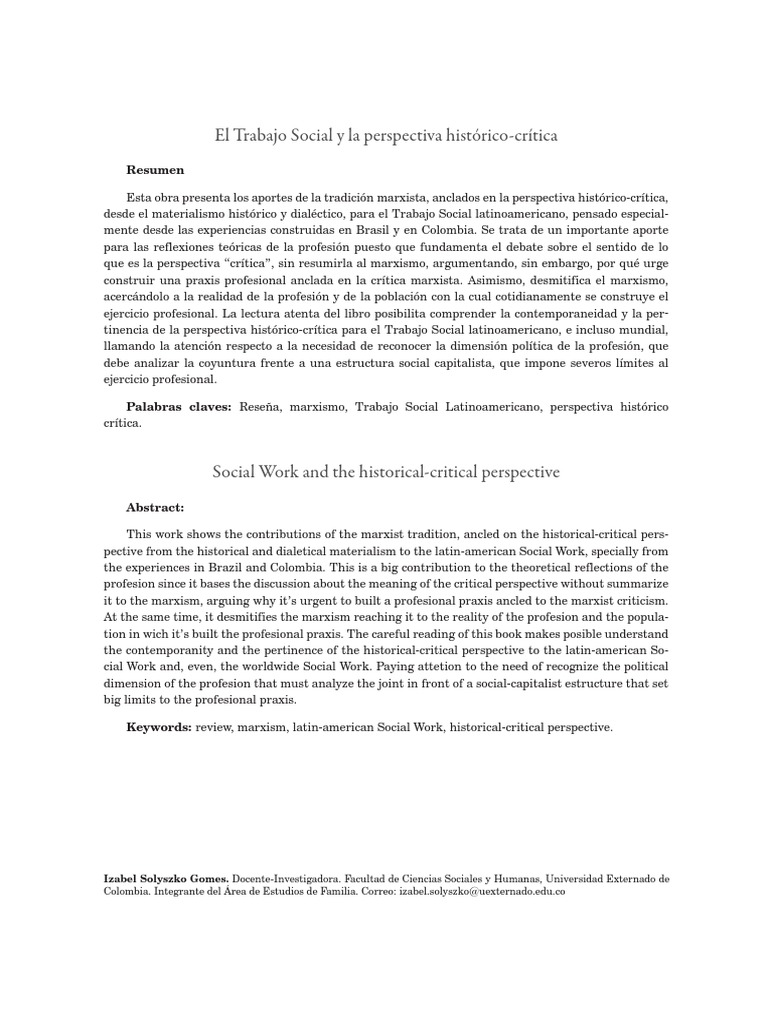 338567-Texto Del Art?culo-172495-2-10-2021 | PDF | Trabajo Social ...