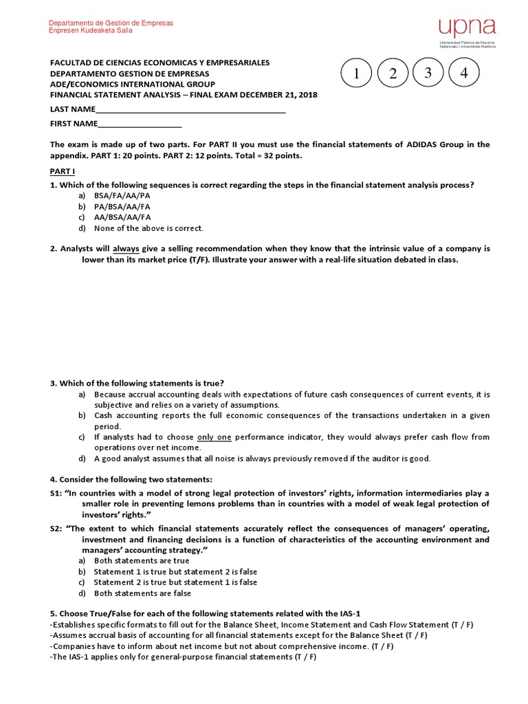 Financial Analysis Test 2 | PDF | Depreciation | Equity (Finance)