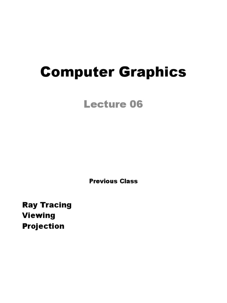 Computer Graphics | PDF