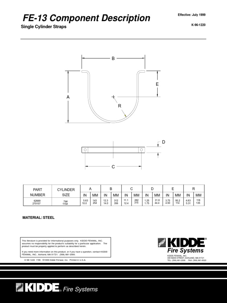 Kidde FE-13 Component Descriptions | PDF | Switch | Pipe (Fluid Conveyance)