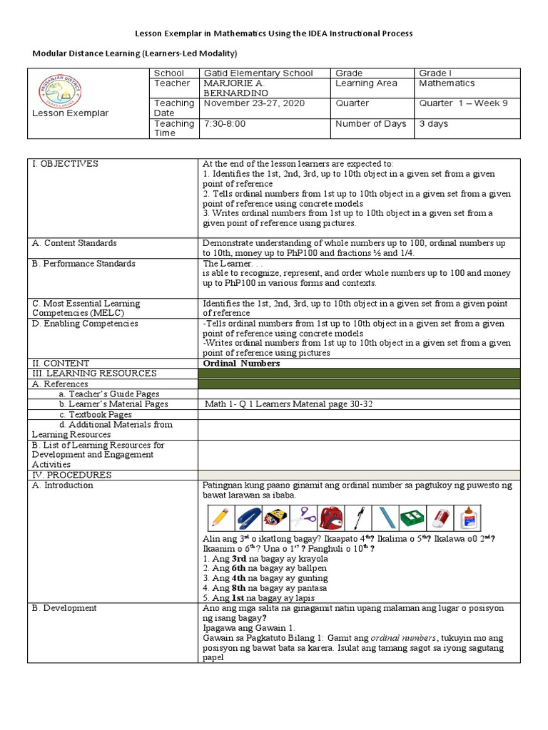 Ordinal Numbers: RD TH TH ND TH ST TH | PDF | Learning | Mathematics
