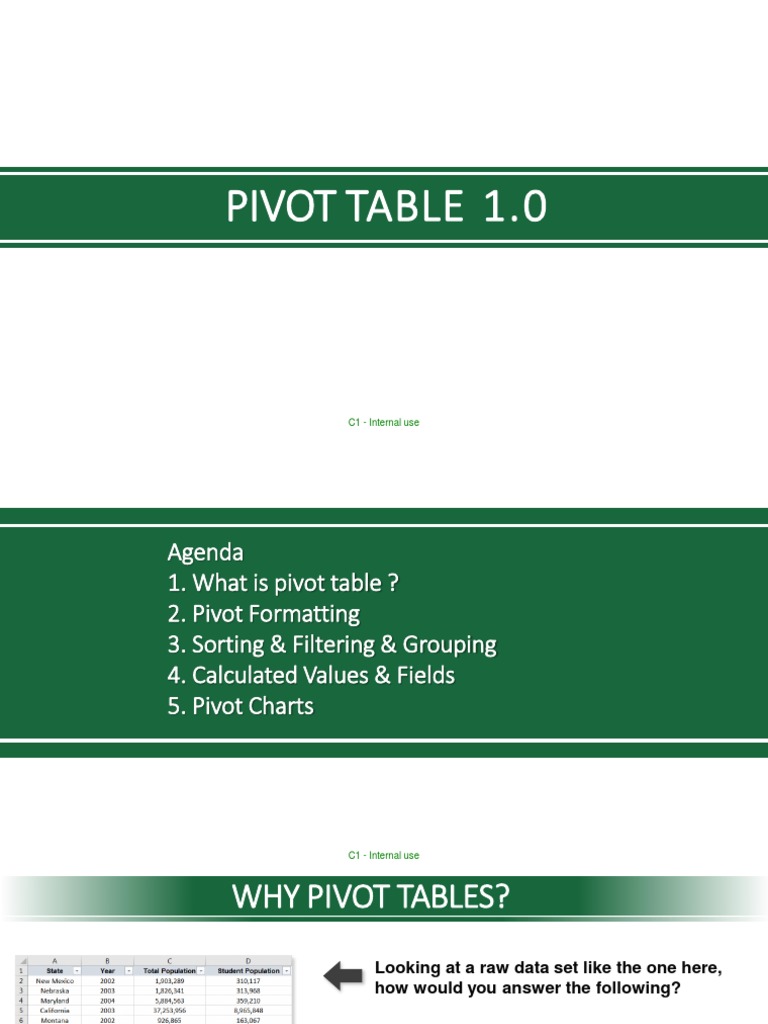 Pivot Table Material | Download Free PDF | Computer Data | Information ...