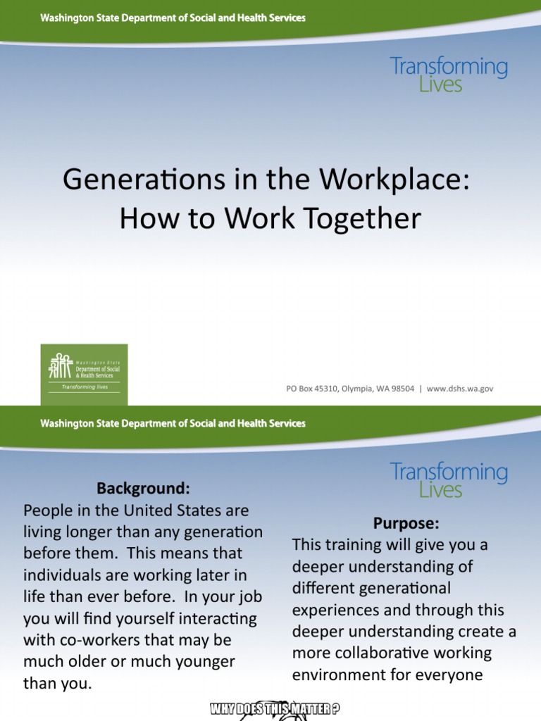 Navigating Generational Diversity at Work | PDF | Millennials | Baby ...